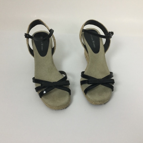 Studio Works | Shoes | Studio Works Patten And Jute Wedge 75 Espadrille ...